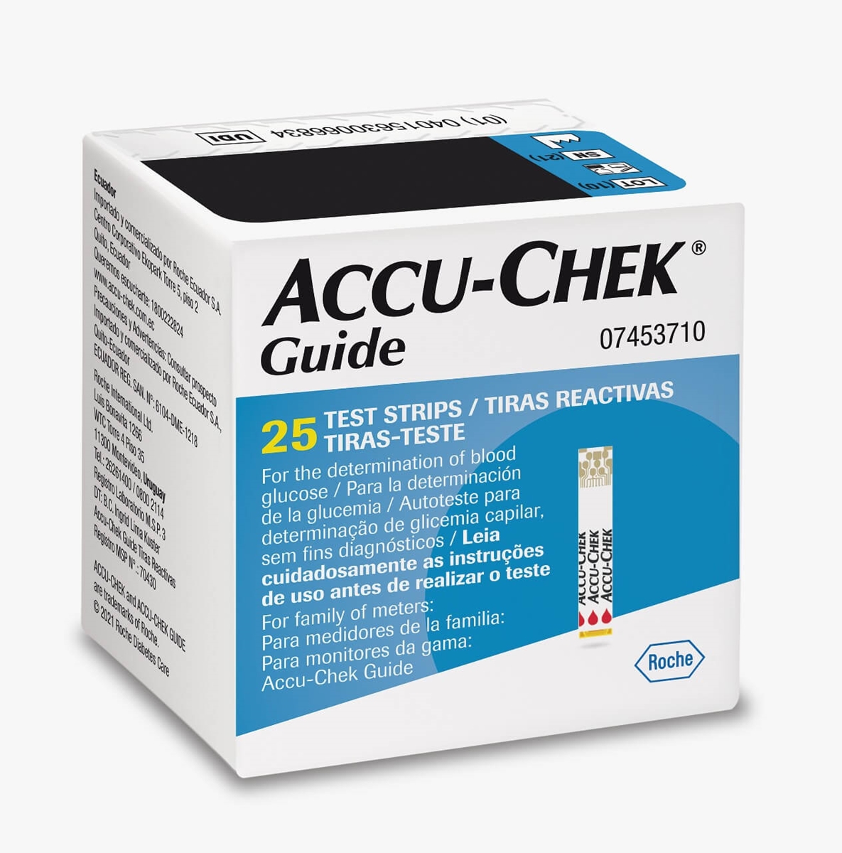 accu chek guide 25 tiras - Accu Chek Guide caixa c/ 25 tiras - Roche
