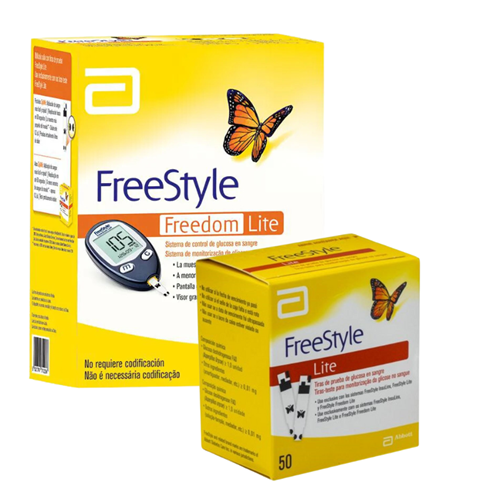 Kit Monitor de Glicemia Freestyle Freedom Lite + 50 tiras - Kit ...
